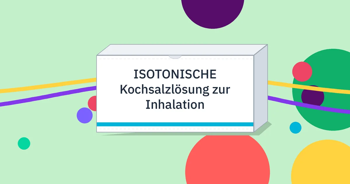 Symbolbild: Packung mit der Aufschrift ISOTONISCHE Kochsalzlösung zur Inhalation (PZN 05450802) – Verfügbarkeit und Bezug in Apotheken in Frankfurt am Main