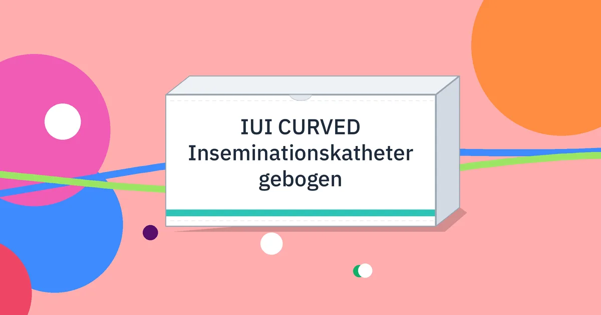 Symbolbild: Packung mit der Aufschrift IUI CURVED Inseminationskatheter gebogen (PZN 18886317) – Verfügbarkeit und Bezug in Apotheken in Frankfurt am Main