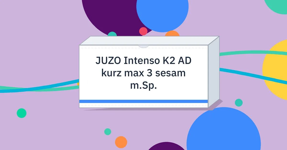 Symbolbild: Packung mit der Aufschrift JUZO Intenso K2 AD kurz max 3 sesam m.Sp. (PZN 18608630) – Verfügbarkeit und Bezug in Apotheken in Frankfurt am Main