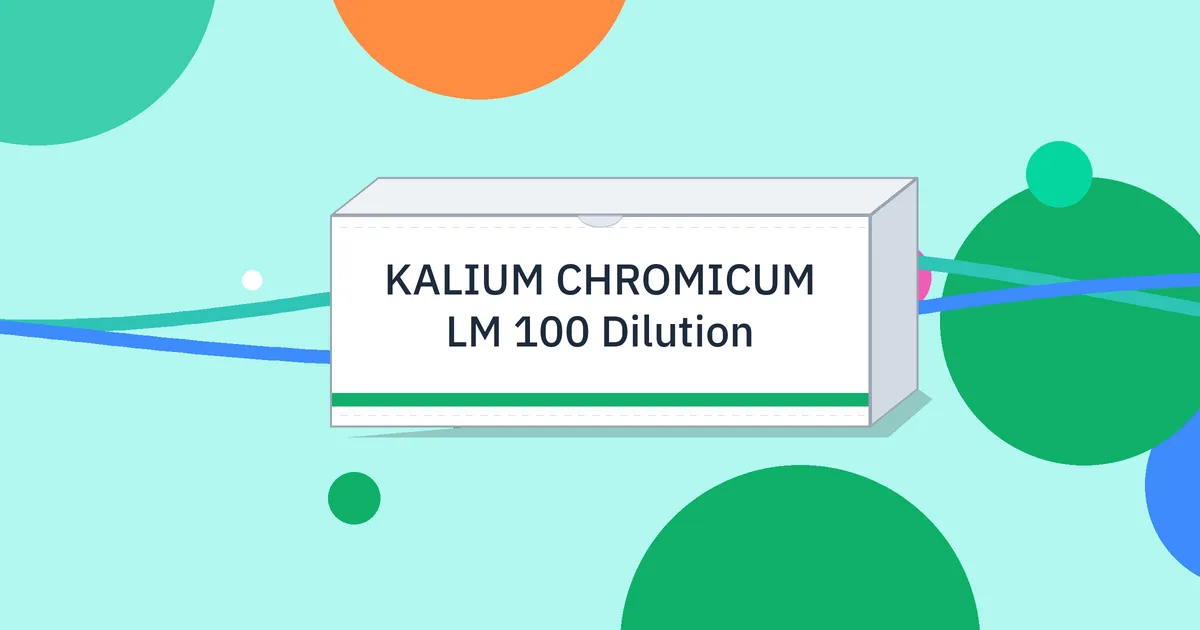 Symbolbild: Packung mit der Aufschrift KALIUM CHROMICUM LM 100 Dilution (PZN 12919493) – Verfügbarkeit und Bezug in Apotheken in Frankfurt am Main