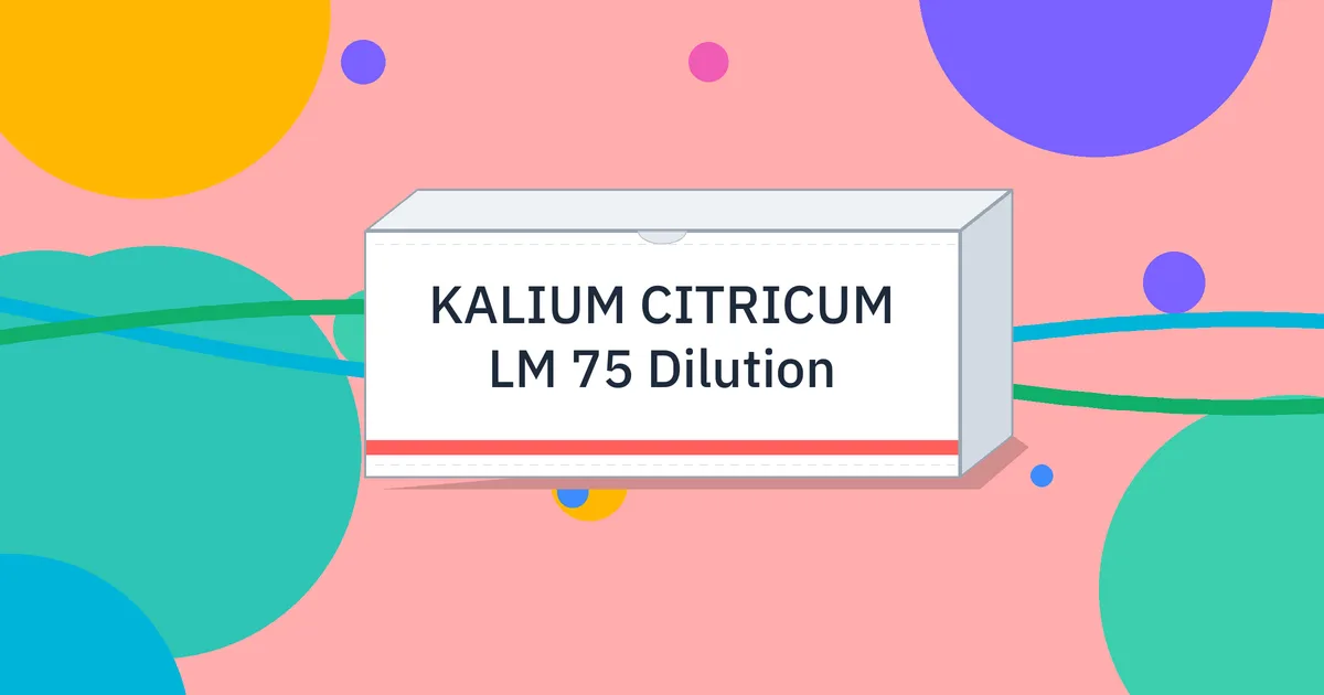 Symbolbild: Packung mit der Aufschrift KALIUM CITRICUM LM 75 Dilution (PZN 12920409) – Verfügbarkeit und Bezug in Apotheken in Frankfurt am Main