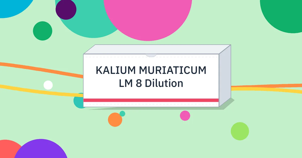Symbolbild: Packung mit der Aufschrift KALIUM MURIATICUM LM 8 Dilution (PZN 12922816) – Verfügbarkeit und Bezug in Apotheken in Frankfurt am Main