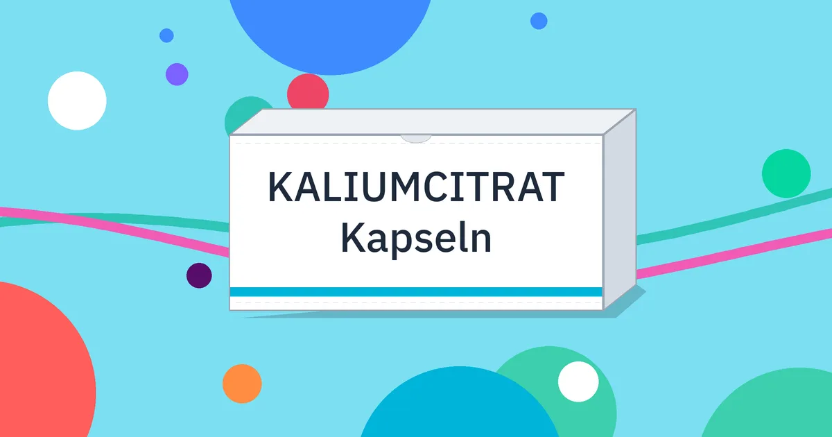 Symbolbild: Packung mit der Aufschrift KALIUMCITRAT Kapseln (PZN 07775537) – Verfügbarkeit und Bezug in Apotheken in Frankfurt am Main