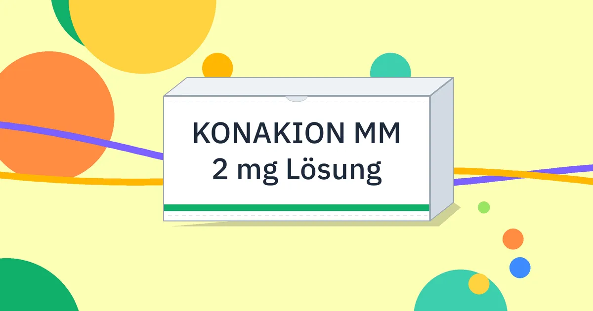 Symbolbild: Packung mit der Aufschrift KONAKION MM 2 mg Lösung (PZN 11112096) – Verfügbarkeit und Bezug in Apotheken in Frankfurt am Main