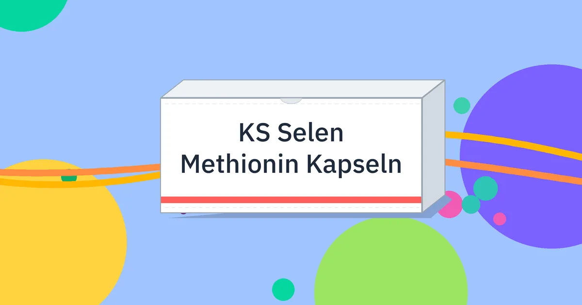 Symbolbild: Packung mit der Aufschrift KS Selen Methionin Kapseln (PZN 20583707) – Verfügbarkeit und Bezug in Apotheken in Frankfurt am Main