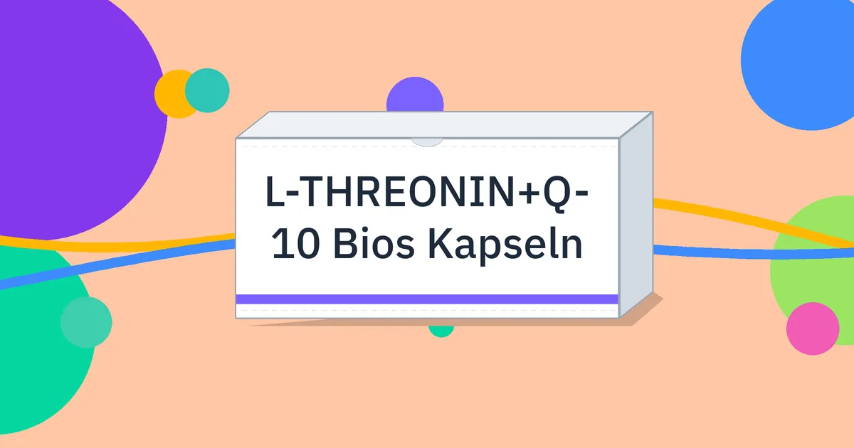 Symbolbild: Packung mit der Aufschrift L-THREONIN+Q-10 Bios Kapseln (PZN 05981474) – Verfügbarkeit und Bezug in Apotheken in Frankfurt am Main