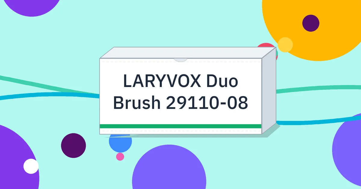Symbolbild: Packung mit der Aufschrift LARYVOX Duo Brush 29110-08 (PZN 03894297) – Verfügbarkeit und Bezug in Apotheken in Frankfurt am Main