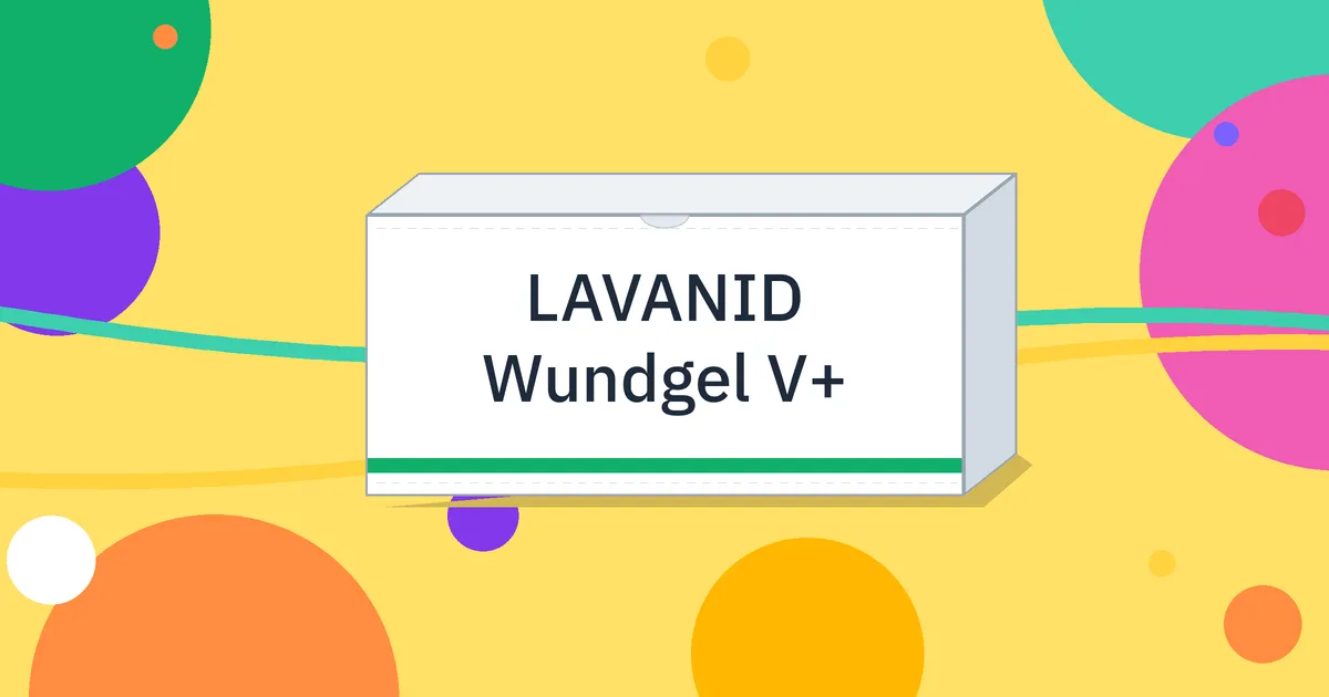 Symbolbild: Packung mit der Aufschrift LAVANID Wundgel V+ (PZN 13576919) – Verfügbarkeit und Bezug in Apotheken in Frankfurt am Main