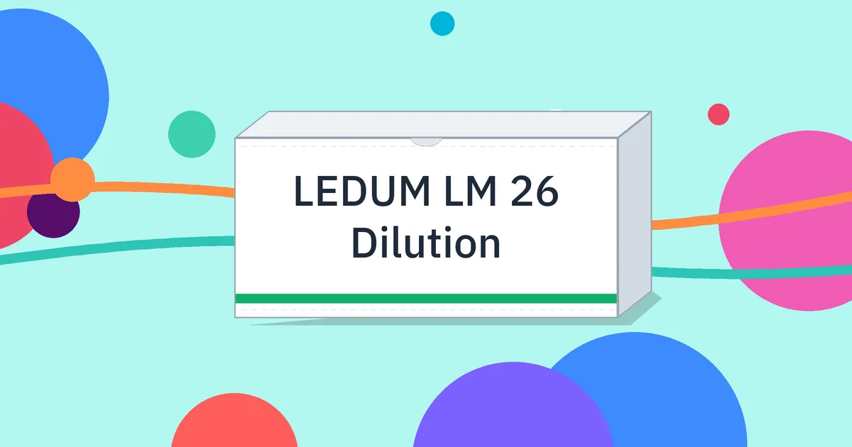 Symbolbild: Packung mit der Aufschrift LEDUM LM 26 Dilution (PZN 12930359) – Verfügbarkeit und Bezug in Apotheken in Frankfurt am Main