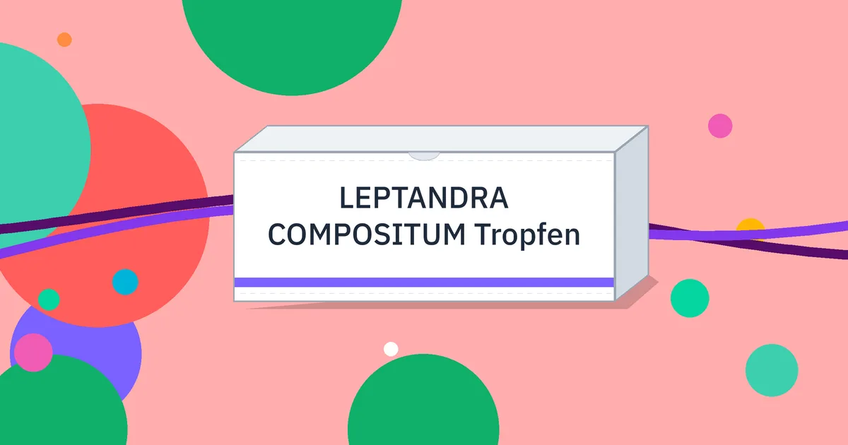 Symbolbild: Packung mit der Aufschrift LEPTANDRA COMPOSITUM Tropfen (PZN 01894212) – Verfügbarkeit und Bezug in Apotheken in Frankfurt am Main