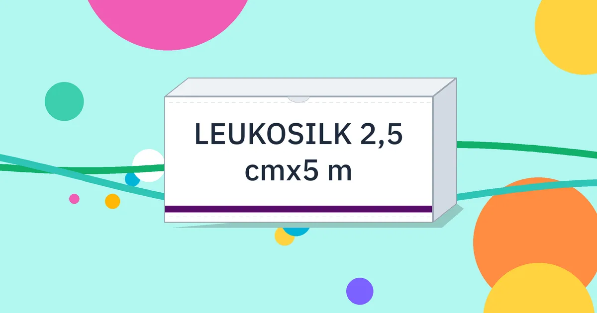 Symbolbild: Packung mit der Aufschrift LEUKOSILK 2,5 cmx5 m (PZN 18363246) – Verfügbarkeit und Bezug in Apotheken in Frankfurt am Main