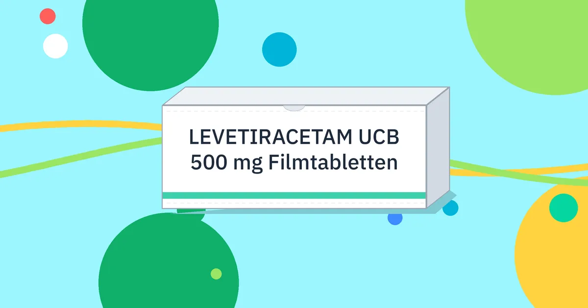 Symbolbild: Packung mit der Aufschrift LEVETIRACETAM UCB 500 mg Filmtabletten (PZN 07611072) – Verfügbarkeit und Bezug in Apotheken in Frankfurt am Main