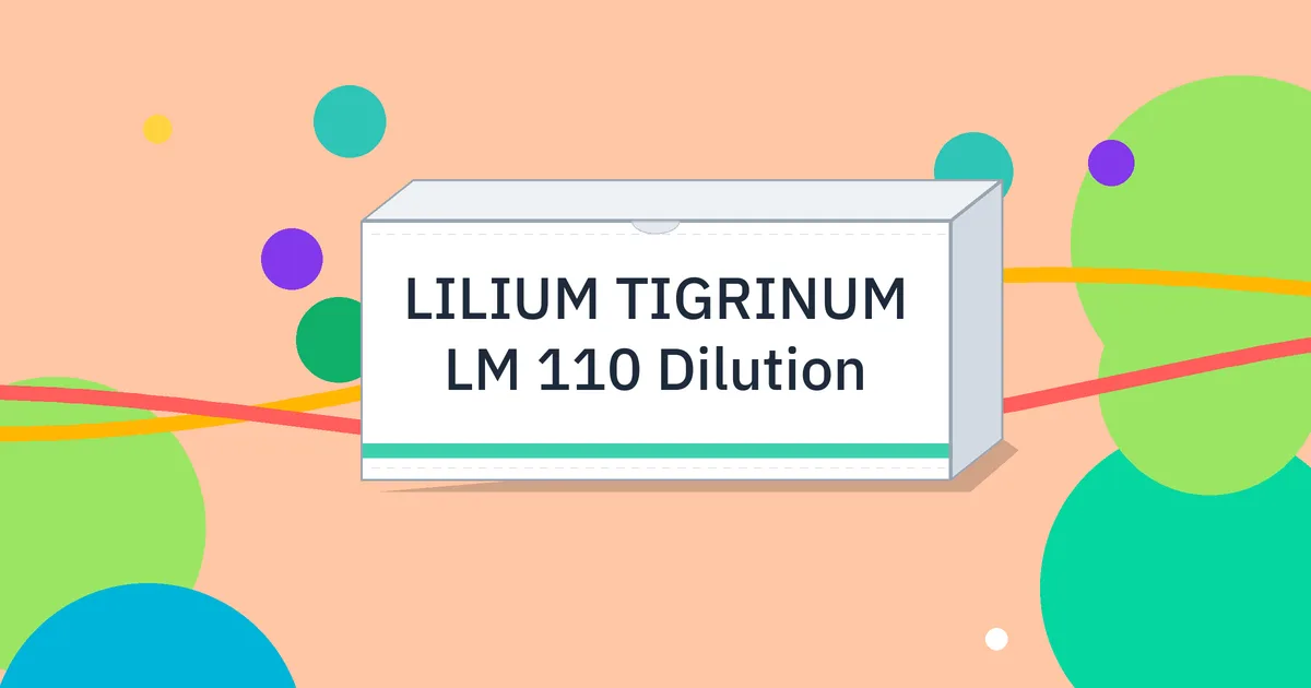 Symbolbild: Packung mit der Aufschrift LILIUM TIGRINUM LM 110 Dilution (PZN 12931399) – Verfügbarkeit und Bezug in Apotheken in Frankfurt am Main