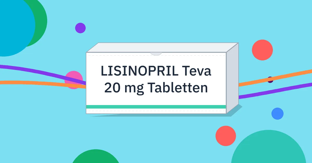 Symbolbild: Packung mit der Aufschrift LISINOPRIL Teva 20 mg Tabletten (PZN 02295287) – Verfügbarkeit und Bezug in Apotheken in Frankfurt am Main