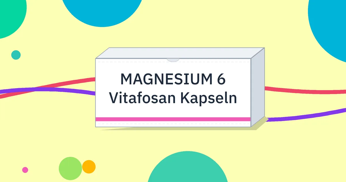 Symbolbild: Packung mit der Aufschrift MAGNESIUM 6 Vitafosan Kapseln (PZN 16158335) – Verfügbarkeit und Bezug in Apotheken in Frankfurt am Main