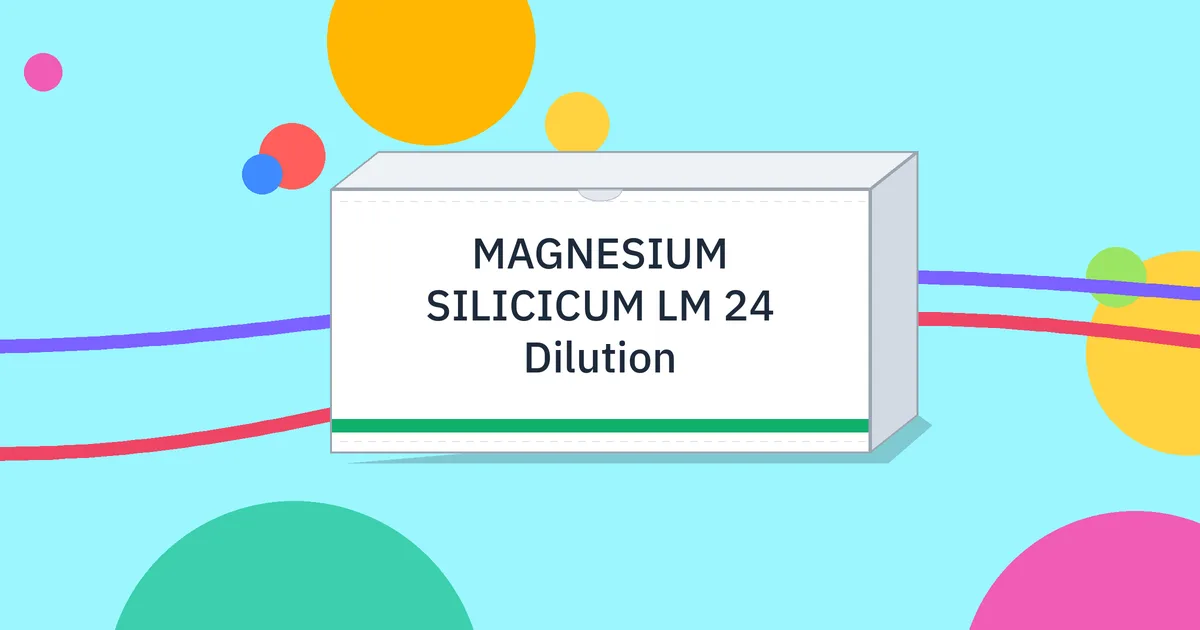 Symbolbild: Packung mit der Aufschrift MAGNESIUM SILICICUM LM 24 Dilution (PZN 12939780) – Verfügbarkeit und Bezug in Apotheken in Frankfurt am Main