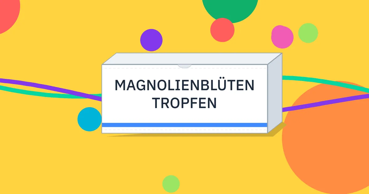 Symbolbild: Packung mit der Aufschrift MAGNOLIENBLÜTEN TROPFEN (PZN 14283763) – Verfügbarkeit und Bezug in Apotheken in Frankfurt am Main