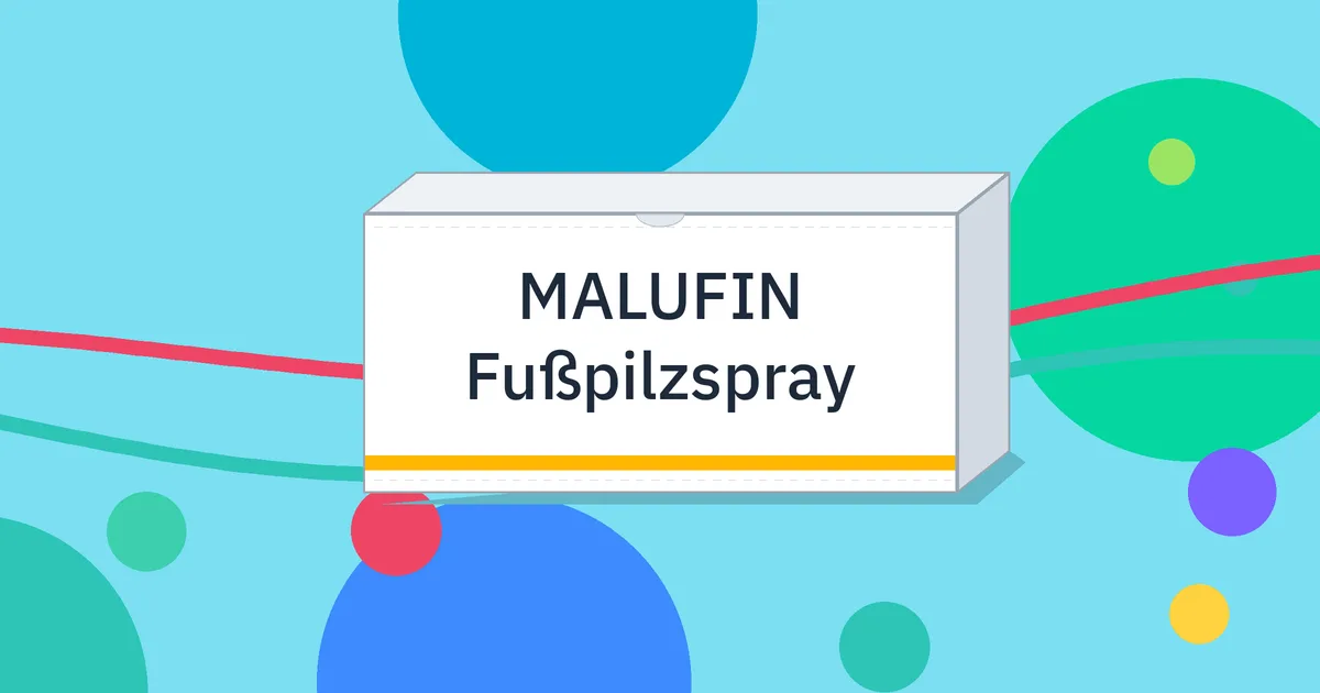Symbolbild: Packung mit der Aufschrift MALUFIN Fußpilzspray (PZN 19969123) – Verfügbarkeit und Bezug in Apotheken in Frankfurt am Main