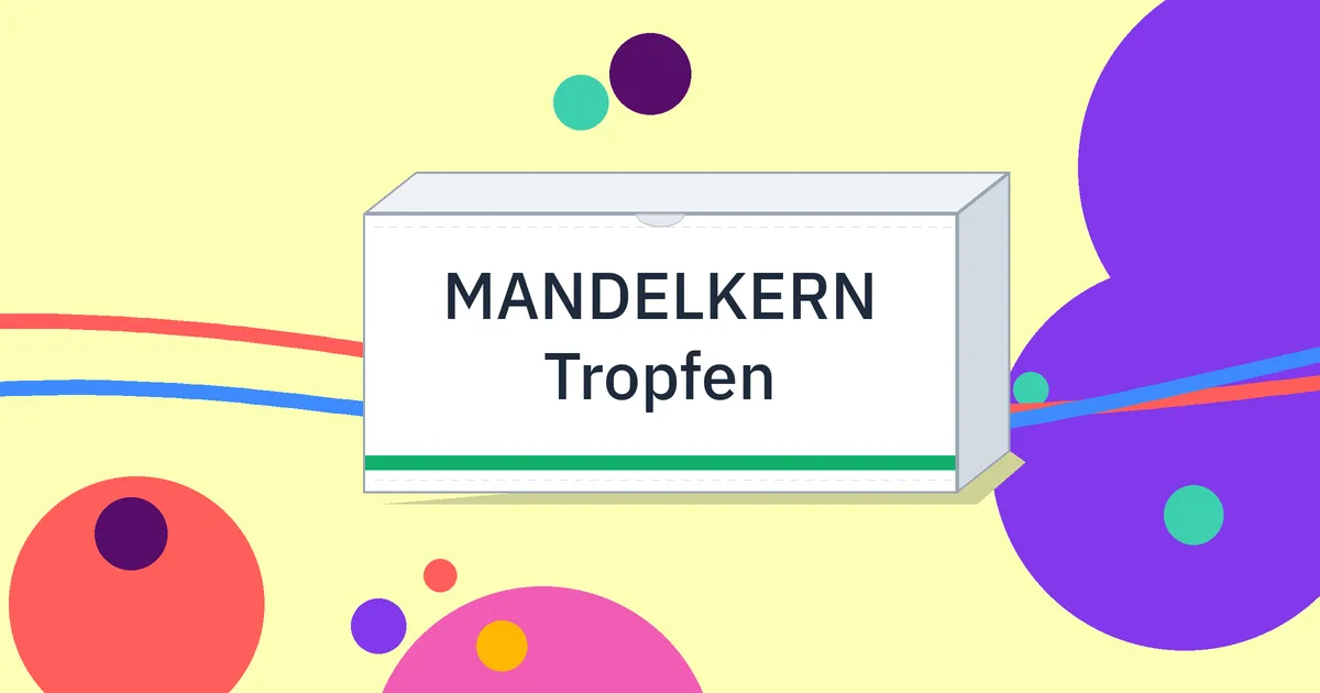 Symbolbild: Packung mit der Aufschrift MANDELKERN Tropfen (PZN 19418819) – Verfügbarkeit und Bezug in Apotheken in Frankfurt am Main