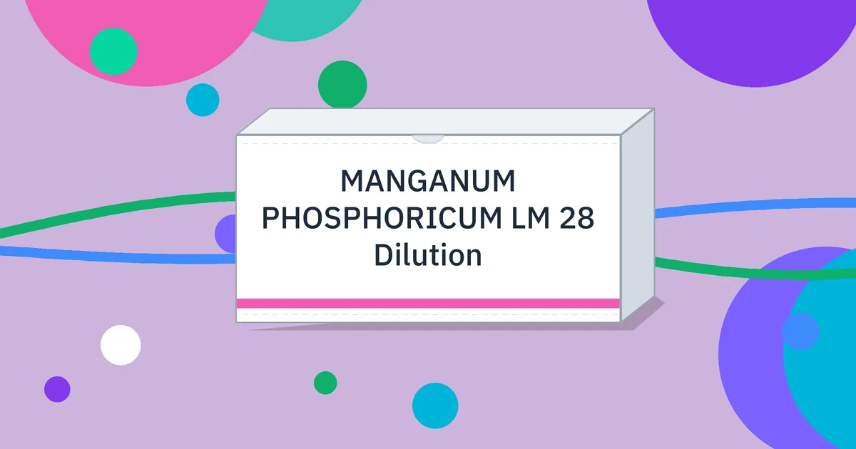 Symbolbild: Packung mit der Aufschrift MANGANUM PHOSPHORICUM LM 28 Dilution (PZN 12945734) – Verfügbarkeit und Bezug in Apotheken in Frankfurt am Main
