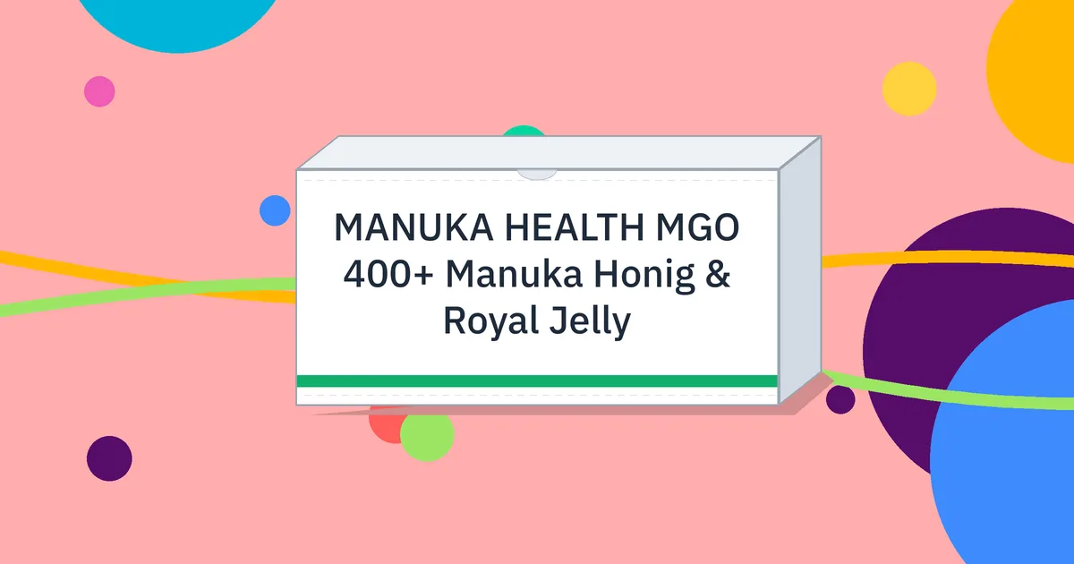 Symbolbild: Packung mit der Aufschrift MANUKA HEALTH MGO 400+ Manuka Honig & Royal Jelly (PZN 20062670) – Verfügbarkeit und Bezug in Apotheken in Frankfurt am Main
