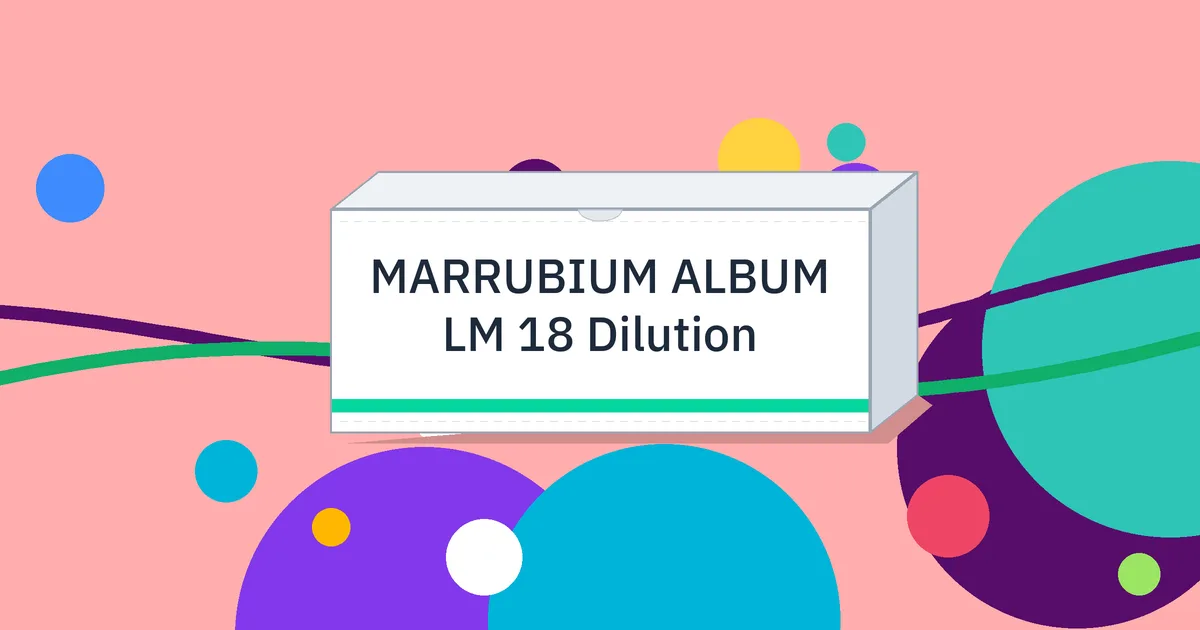 Symbolbild: Packung mit der Aufschrift MARRUBIUM ALBUM LM 18 Dilution (PZN 13601971) – Verfügbarkeit und Bezug in Apotheken in Frankfurt am Main