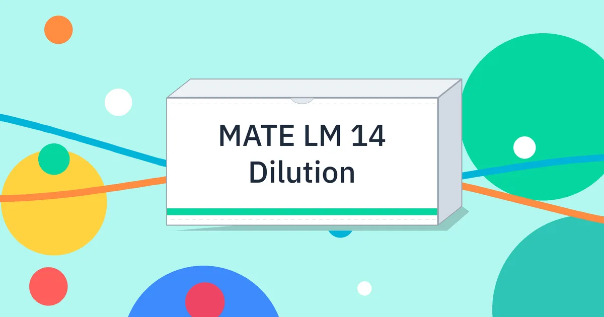 Symbolbild: Packung mit der Aufschrift MATE LM 14 Dilution (PZN 12946998) – Verfügbarkeit und Bezug in Apotheken in Frankfurt am Main