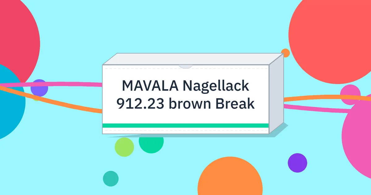 Symbolbild: Packung mit der Aufschrift MAVALA Nagellack 912.23 brown Break (PZN 16496701) – Verfügbarkeit und Bezug in Apotheken in Frankfurt am Main