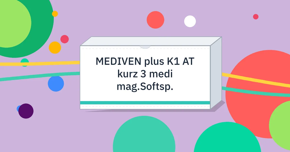 Symbolbild: Packung mit der Aufschrift MEDIVEN plus K1 AT kurz 3 medi mag.Softsp. (PZN 15026956) – Verfügbarkeit und Bezug in Apotheken in Frankfurt am Main