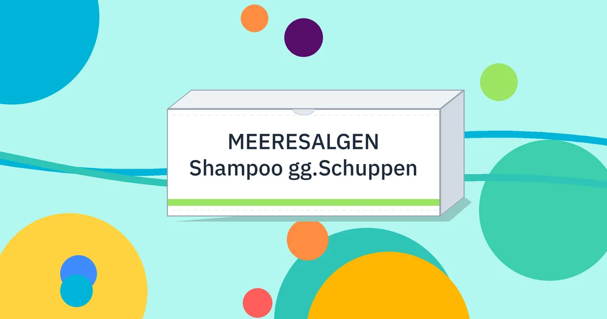 Symbolbild: Packung mit der Aufschrift MEERESALGEN Shampoo gg.Schuppen (PZN 06980703) – Verfügbarkeit und Bezug in Apotheken in Frankfurt am Main