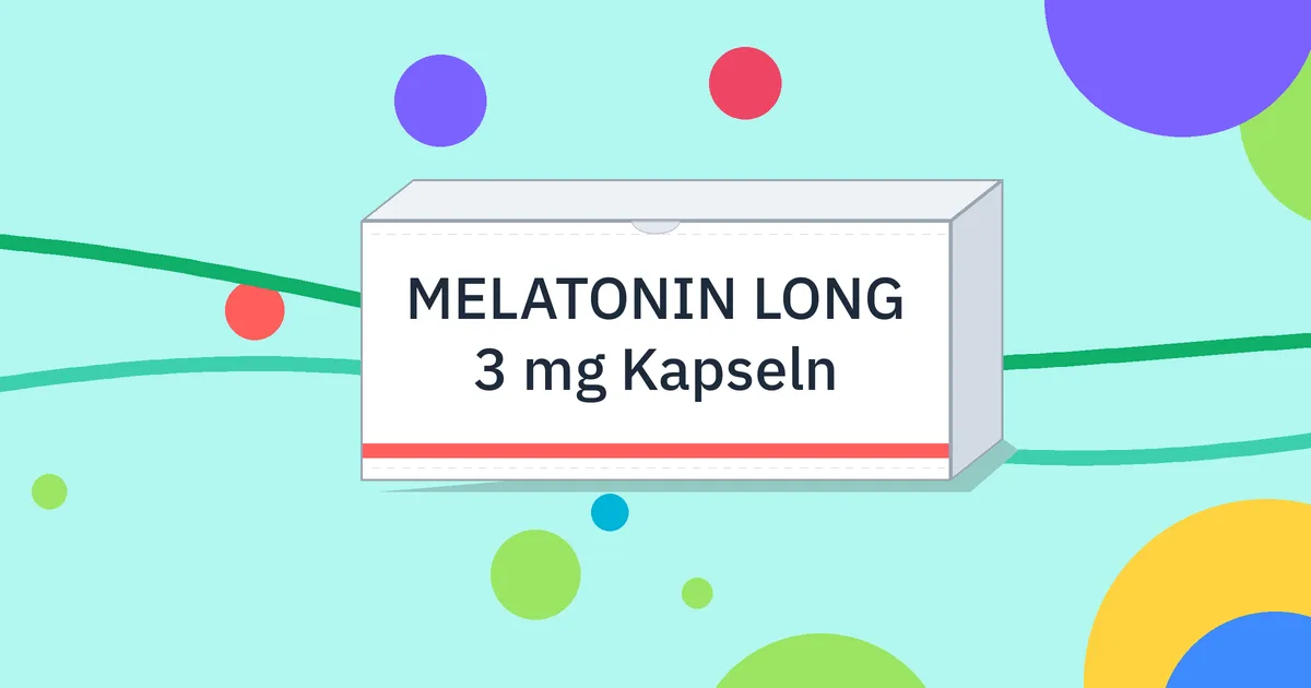 Symbolbild: Packung mit der Aufschrift MELATONIN LONG 3 mg Kapseln (PZN 18002330) – Verfügbarkeit und Bezug in Apotheken in Frankfurt am Main