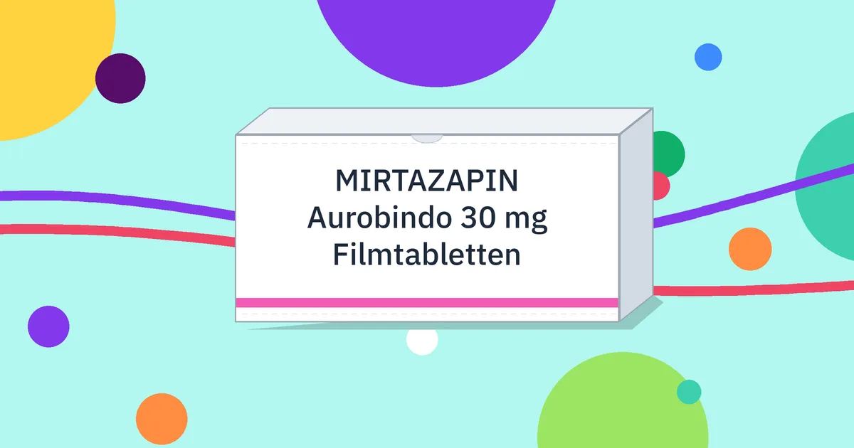 Symbolbild: Packung mit der Aufschrift MIRTAZAPIN Aurobindo 30 mg Filmtabletten (PZN 03675164) – Verfügbarkeit und Bezug in Apotheken in Frankfurt am Main