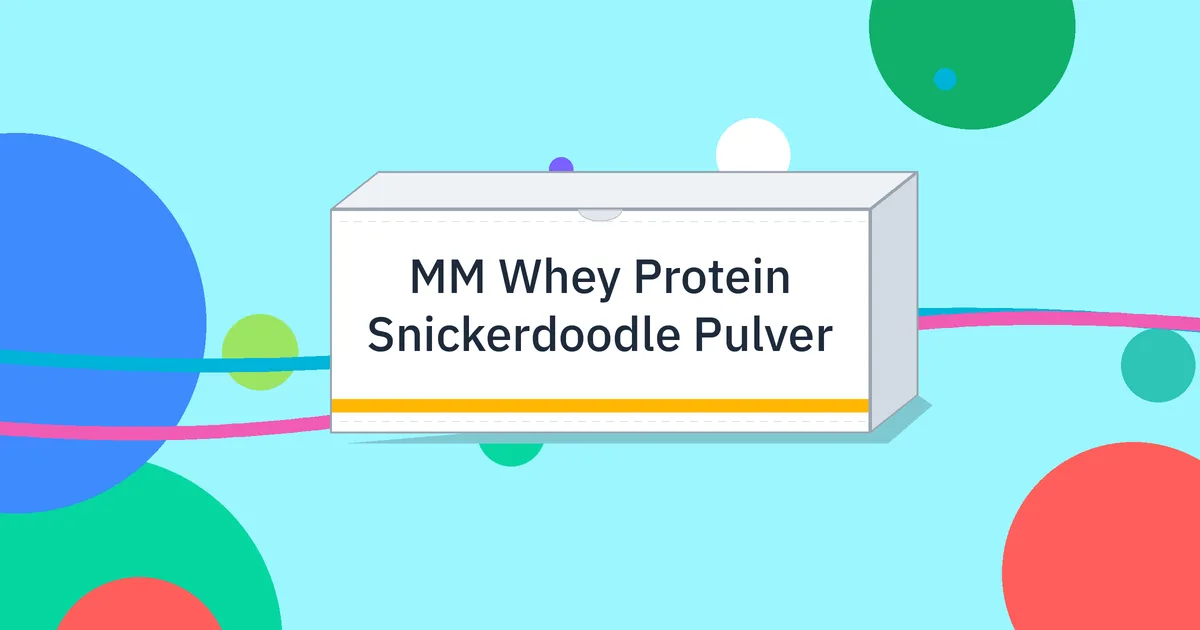 Symbolbild: Packung mit der Aufschrift MM Whey Protein Snickerdoodle Pulver (PZN 16854052) – Verfügbarkeit und Bezug in Apotheken in Frankfurt am Main