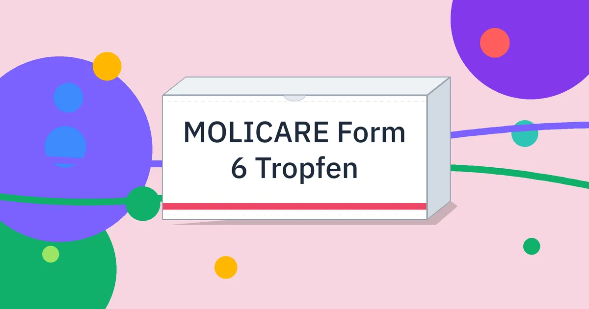 Symbolbild: Packung mit der Aufschrift MOLICARE Form 6 Tropfen (PZN 17633778) – Verfügbarkeit und Bezug in Apotheken in Frankfurt am Main