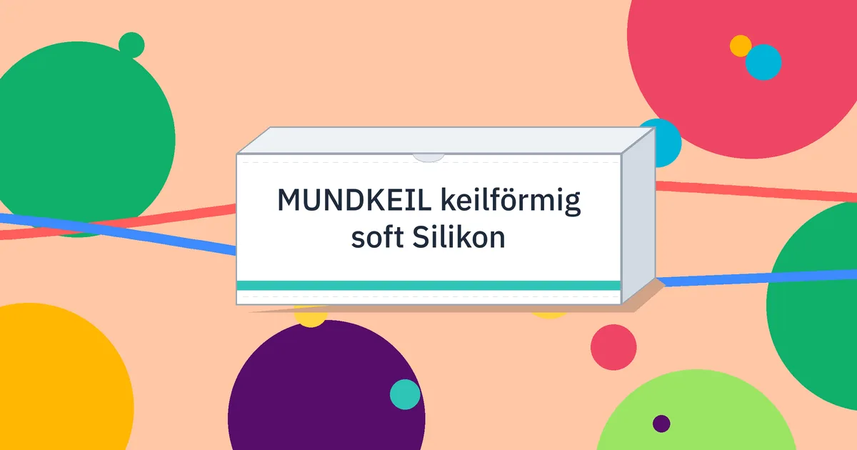 Symbolbild: Packung mit der Aufschrift MUNDKEIL keilförmig soft Silikon (PZN 04006241) – Verfügbarkeit und Bezug in Apotheken in Frankfurt am Main