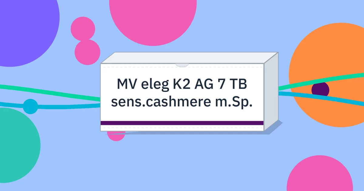Symbolbild: Packung mit der Aufschrift MV eleg K2 AG 7 TB sens.cashmere m.Sp. (PZN 14678645) – Verfügbarkeit und Bezug in Apotheken in Frankfurt am Main