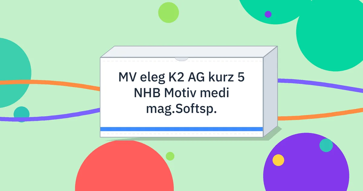 Symbolbild: Packung mit der Aufschrift MV eleg K2 AG kurz 5 NHB Motiv medi mag.Softsp. (PZN 15708093) – Verfügbarkeit und Bezug in Apotheken in Frankfurt am Main
