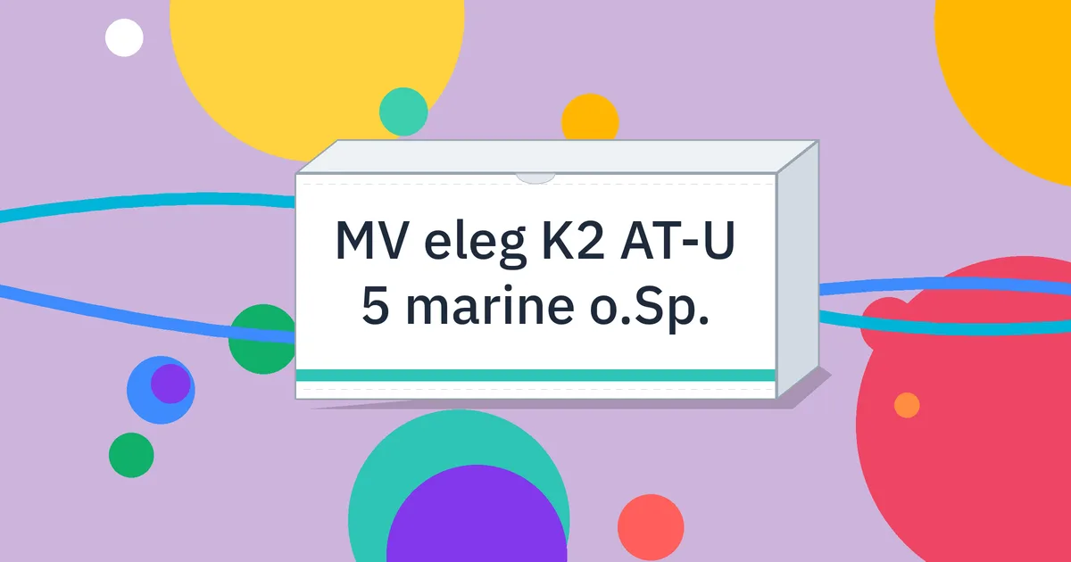 Symbolbild: Packung mit der Aufschrift MV eleg K2 AT-U 5 marine o.Sp. (PZN 15290819) – Verfügbarkeit und Bezug in Apotheken in Frankfurt am Main