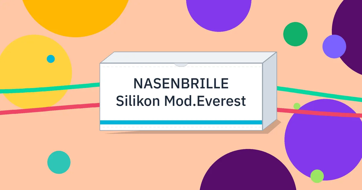 Symbolbild: Packung mit der Aufschrift NASENBRILLE Silikon Mod.Everest (PZN 05901475) – Verfügbarkeit und Bezug in Apotheken in Frankfurt am Main