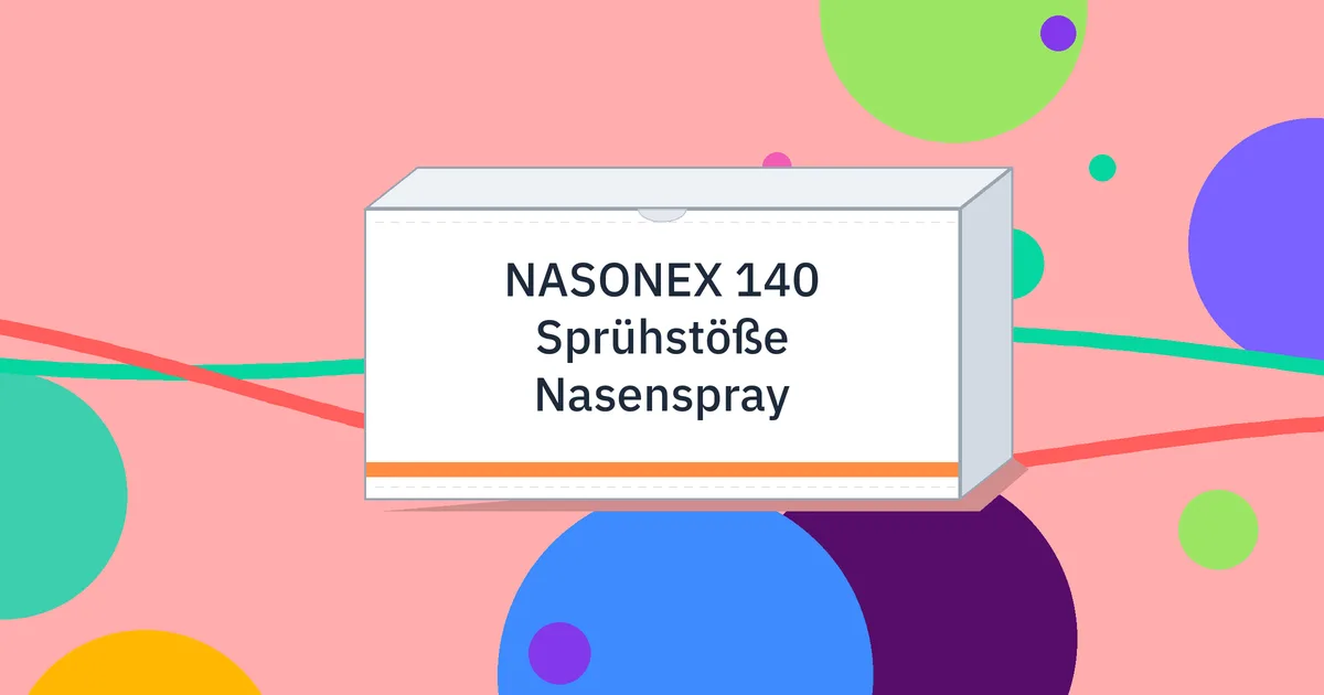 Symbolbild: Packung mit der Aufschrift NASONEX 140 Sprühstöße Nasenspray (PZN 05049548) – Verfügbarkeit und Bezug in Apotheken in Frankfurt am Main
