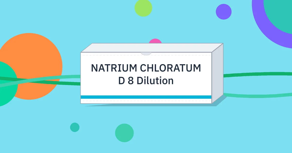 Symbolbild: Packung mit der Aufschrift NATRIUM CHLORATUM D 8 Dilution (PZN 02618767) – Verfügbarkeit und Bezug in Apotheken in Frankfurt am Main