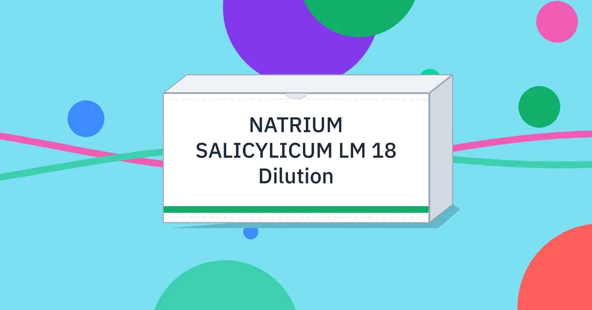 Symbolbild: Packung mit der Aufschrift NATRIUM SALICYLICUM LM 18 Dilution (PZN 09650892) – Verfügbarkeit und Bezug in Apotheken in Frankfurt am Main