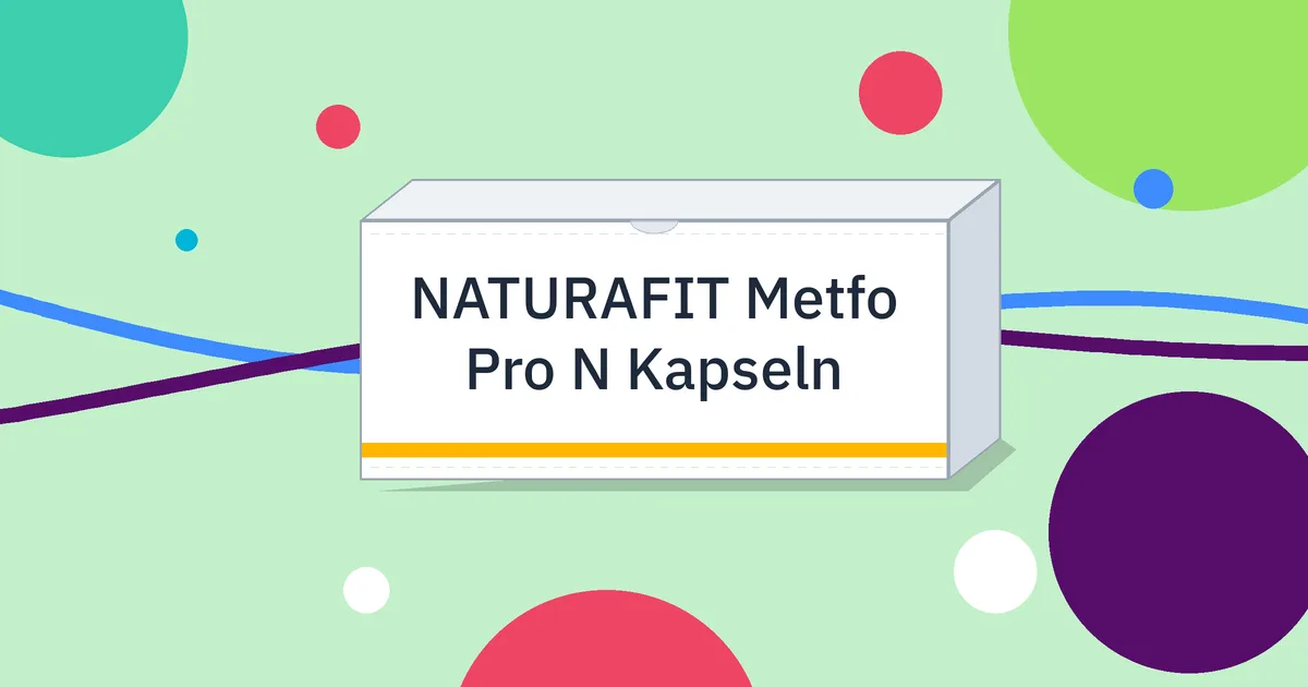 Symbolbild: Packung mit der Aufschrift NATURAFIT Metfo Pro N Kapseln (PZN 14382034) – Verfügbarkeit und Bezug in Apotheken in Frankfurt am Main