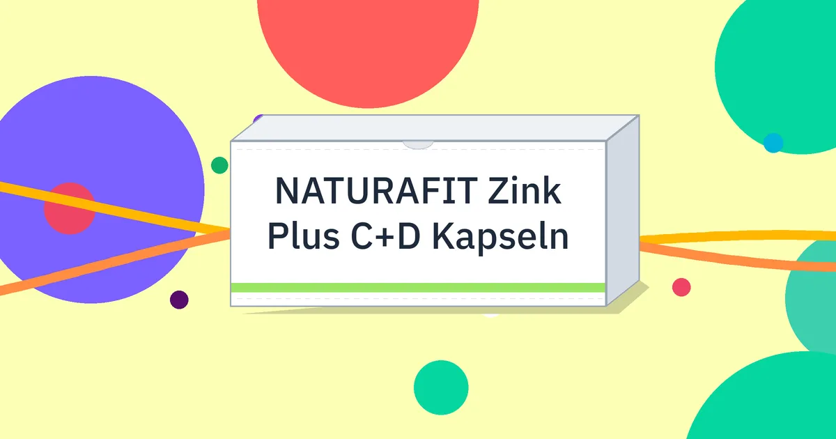 Symbolbild: Packung mit der Aufschrift NATURAFIT Zink Plus C+D Kapseln (PZN 06470617) – Verfügbarkeit und Bezug in Apotheken in Frankfurt am Main