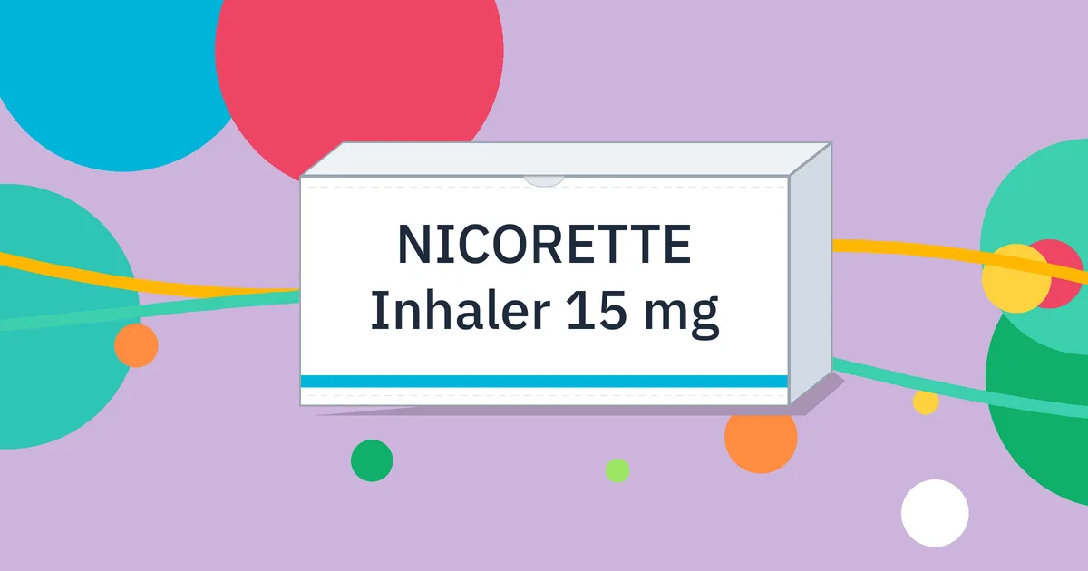 Symbolbild: Packung mit der Aufschrift NICORETTE Inhaler 15 mg (PZN 09267911) – Verfügbarkeit und Bezug in Apotheken in Frankfurt am Main
