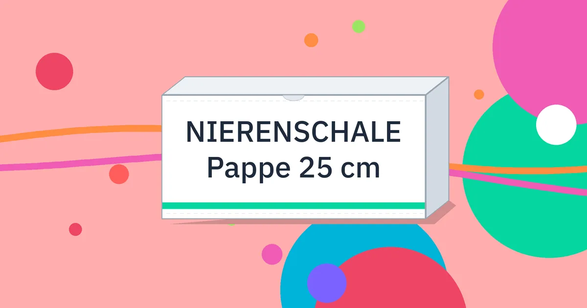 Symbolbild: Packung mit der Aufschrift NIERENSCHALE Pappe 25 cm (PZN 02737383) – Verfügbarkeit und Bezug in Apotheken in Frankfurt am Main