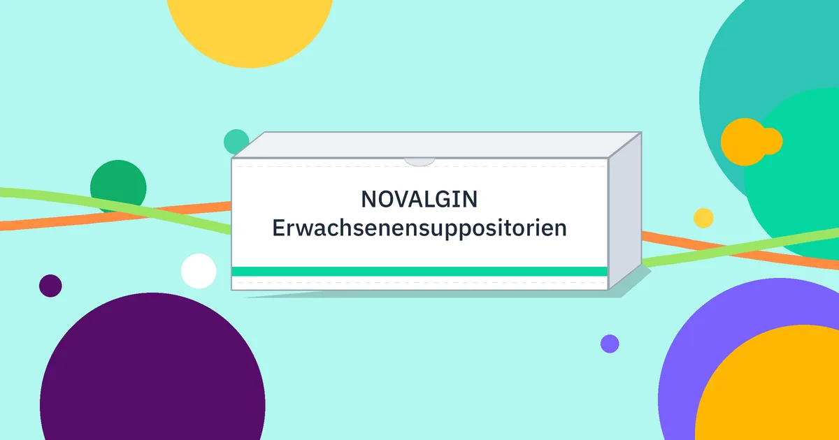 Symbolbild: Packung mit der Aufschrift NOVALGIN Erwachsenensuppositorien (PZN 03059407) – Verfügbarkeit und Bezug in Apotheken in Frankfurt am Main