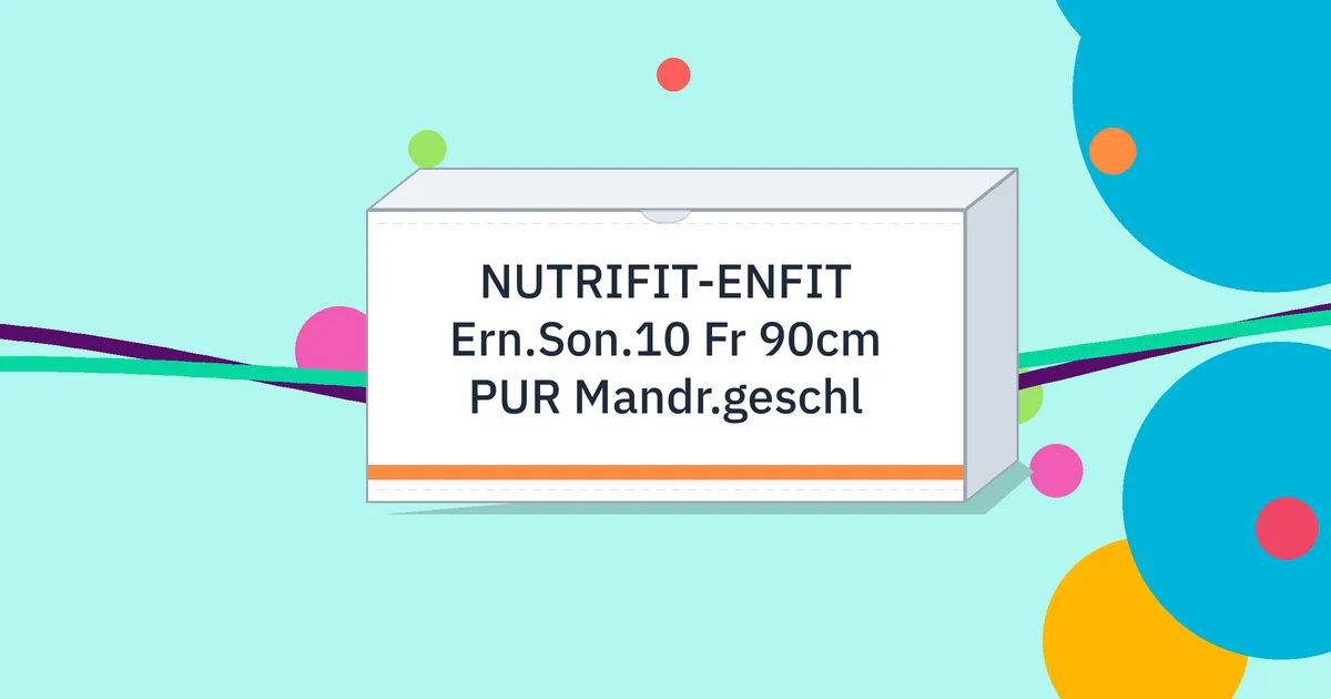 Symbolbild: Packung mit der Aufschrift NUTRIFIT-ENFIT Ern.Son.10 Fr 90cm PUR Mandr.geschl (PZN 14174005) – Verfügbarkeit und Bezug in Apotheken in Frankfurt am Main