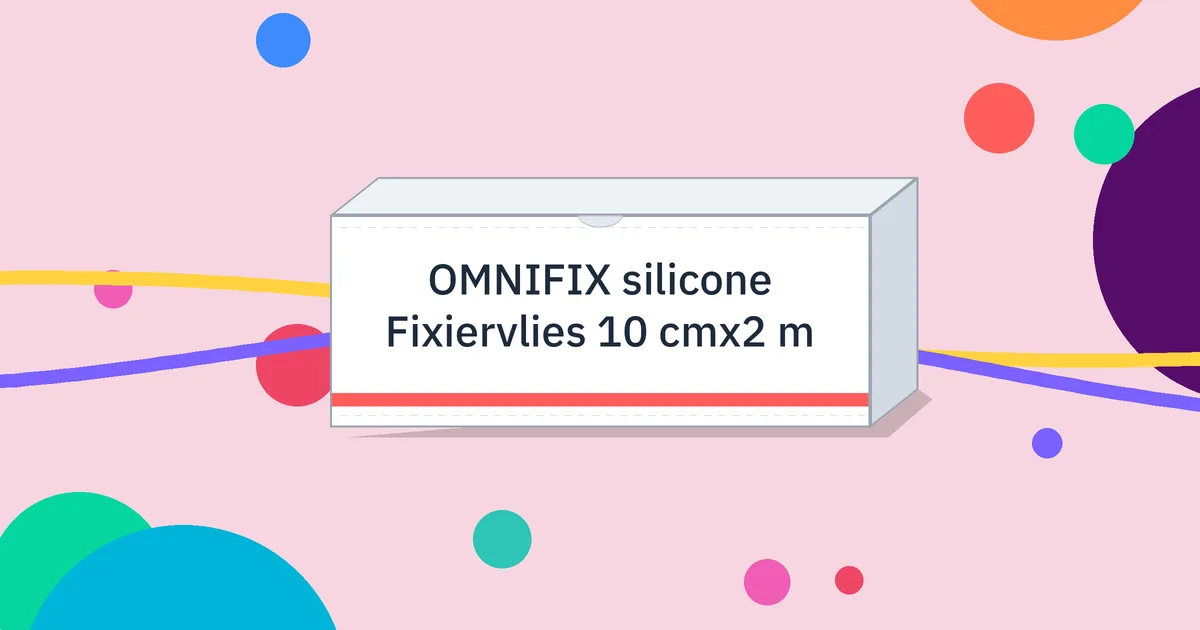 Symbolbild: Packung mit der Aufschrift OMNIFIX silicone Fixiervlies 10 cmx2 m (PZN 18241750) – Verfügbarkeit und Bezug in Apotheken in Frankfurt am Main