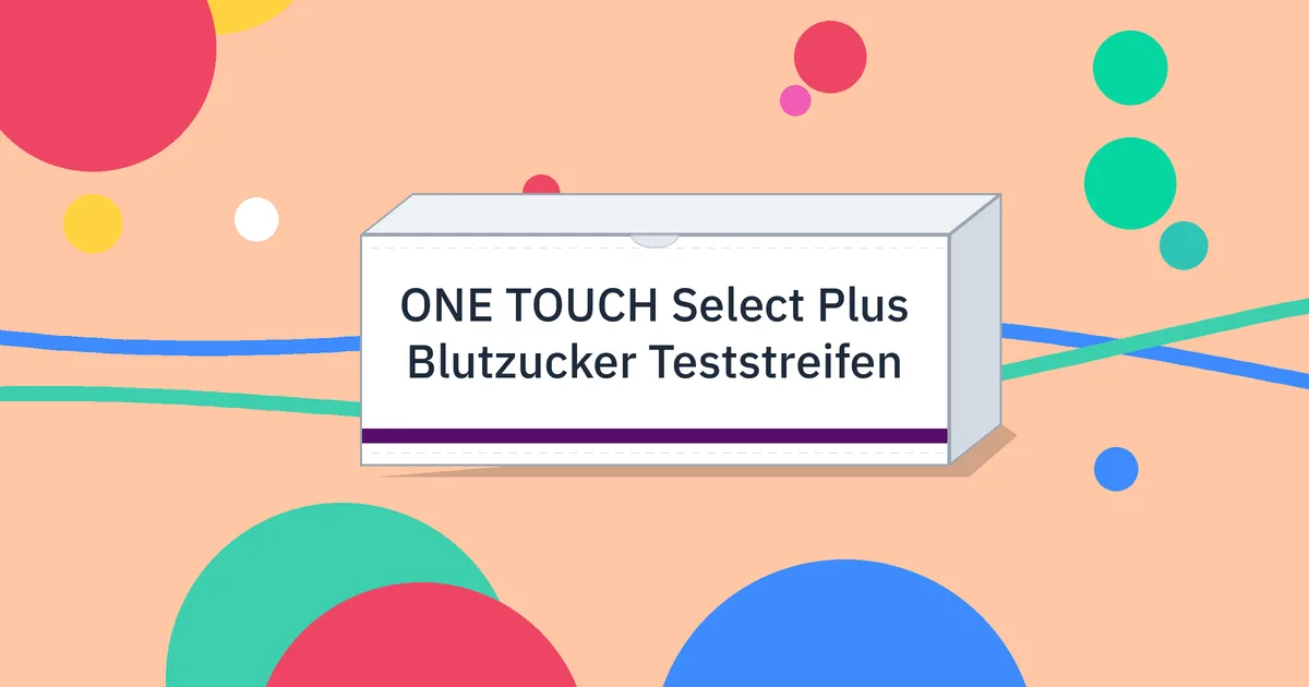 Symbolbild: Packung mit der Aufschrift ONE TOUCH Select Plus Blutzucker Teststreifen (PZN 18012794) – Verfügbarkeit und Bezug in Apotheken in Frankfurt am Main